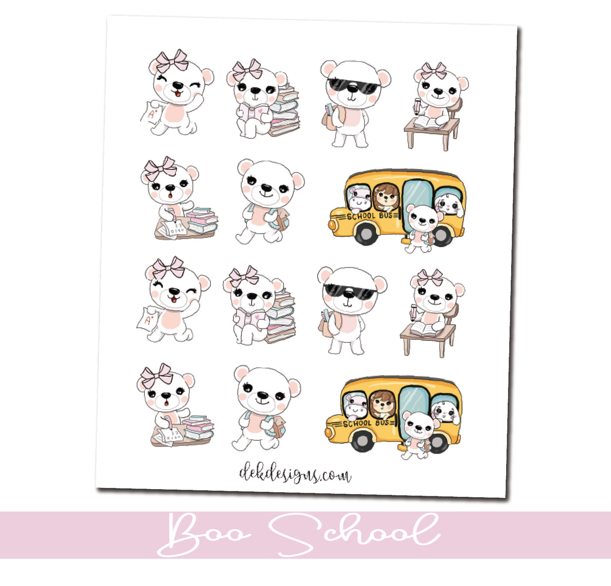 Boo & Friends - Back To School | DEK Designs