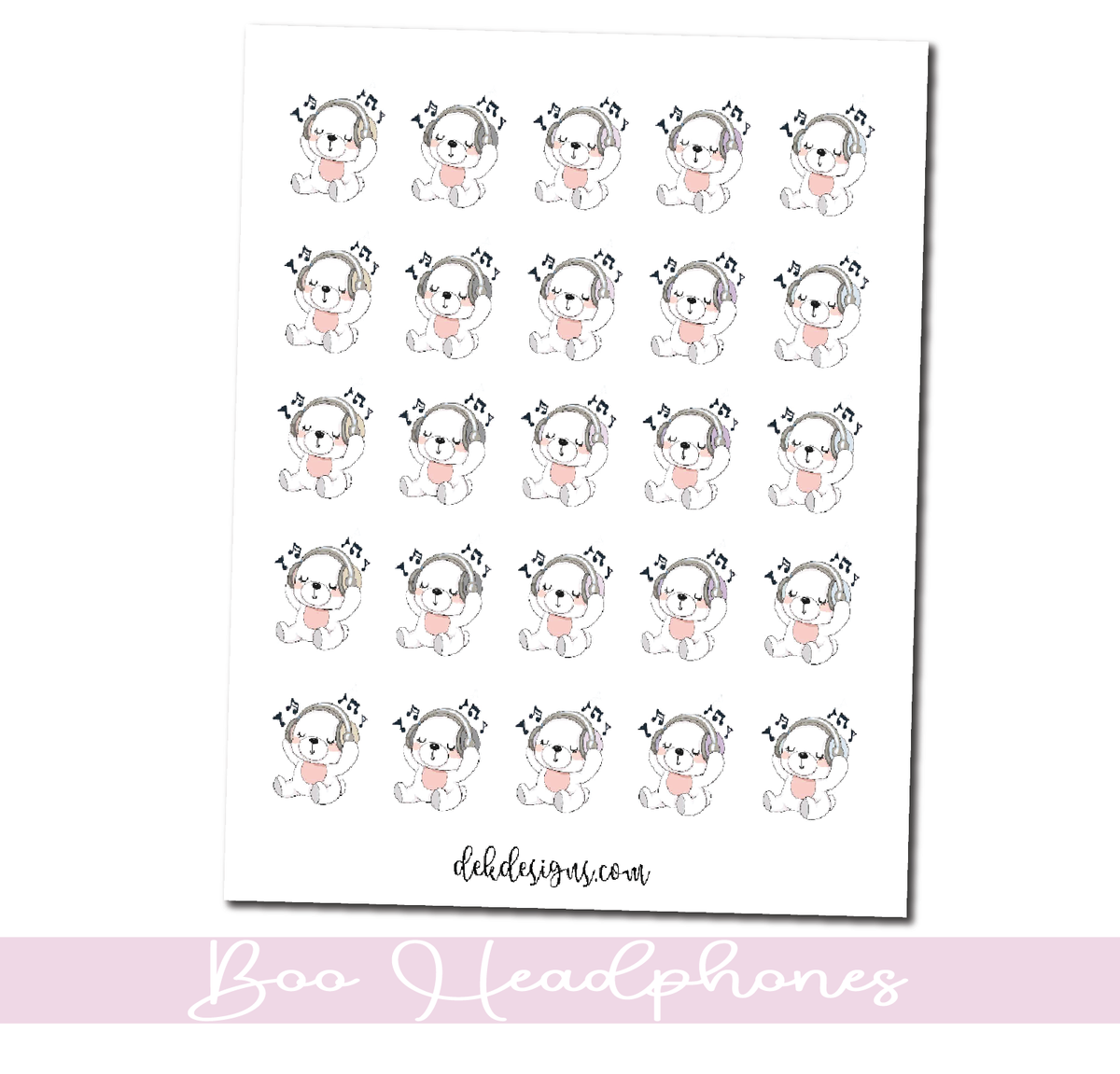 Boo Bear - Headphones | DEK Designs